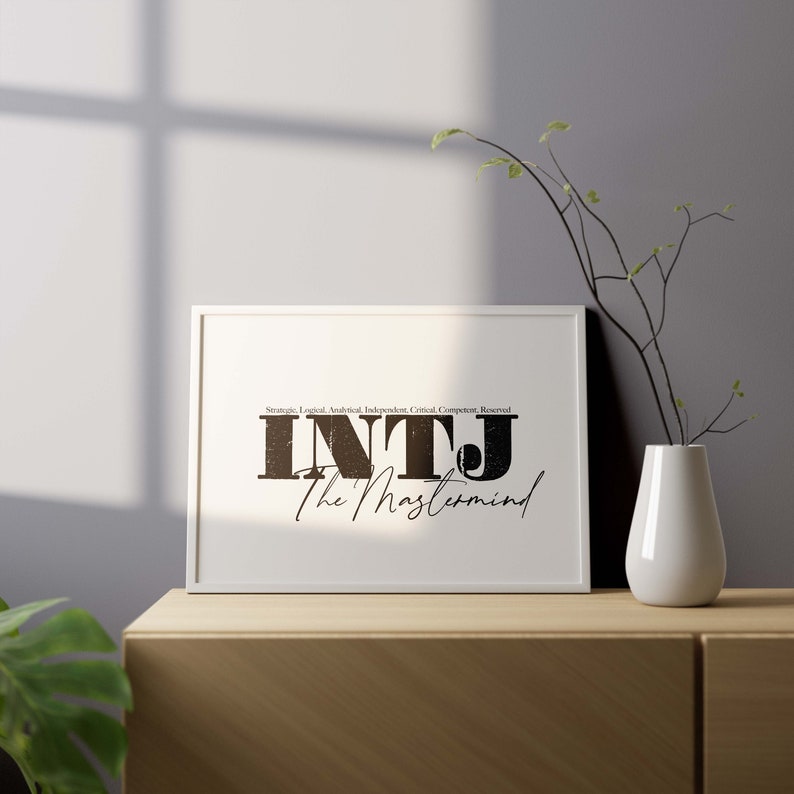 INTJ Wall Art Print, MBTI Personality Types, INTJ the Mastermind Gift ...