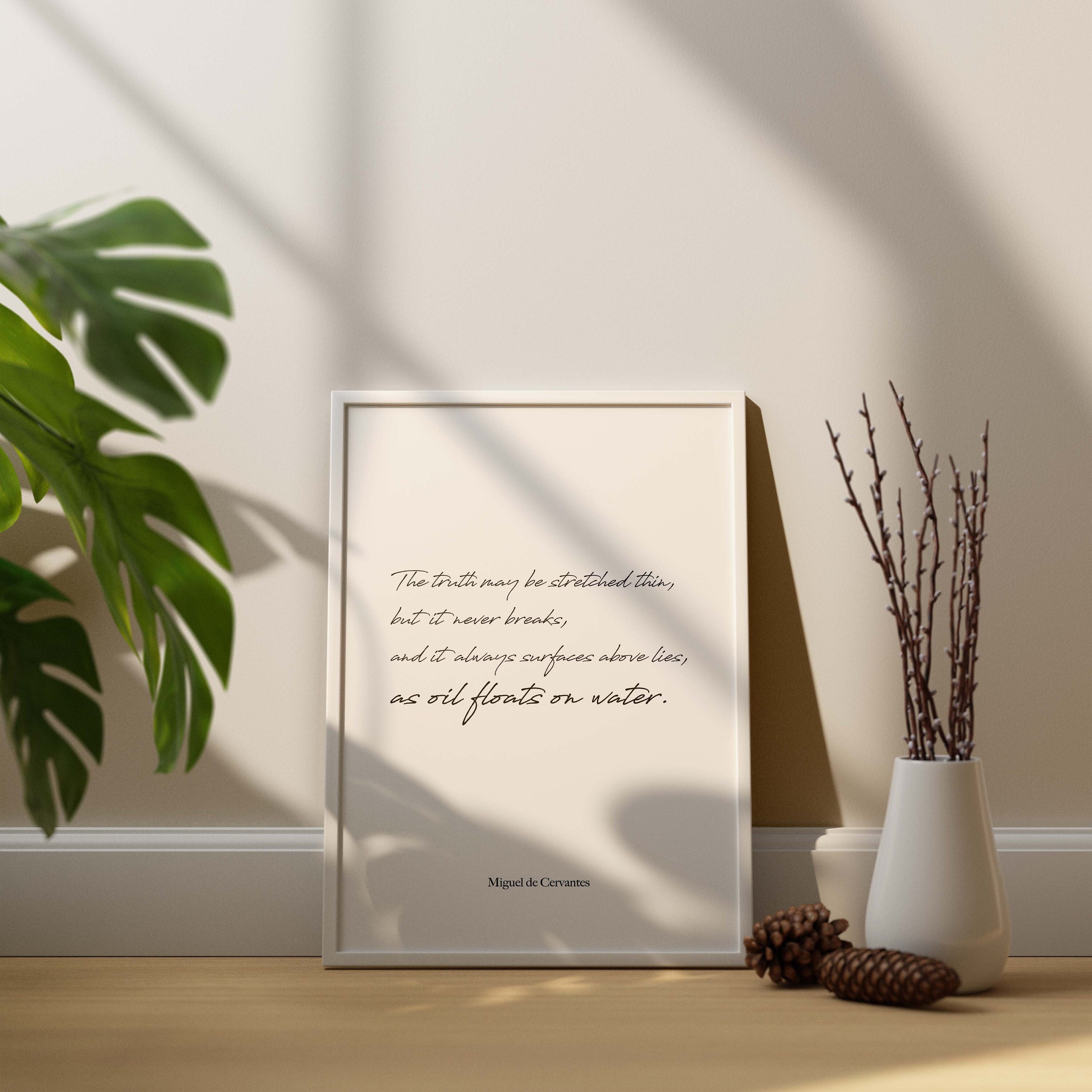 Miguel De Cervantes Quote Print, Don Quixote Poster, the Truth May Be ...