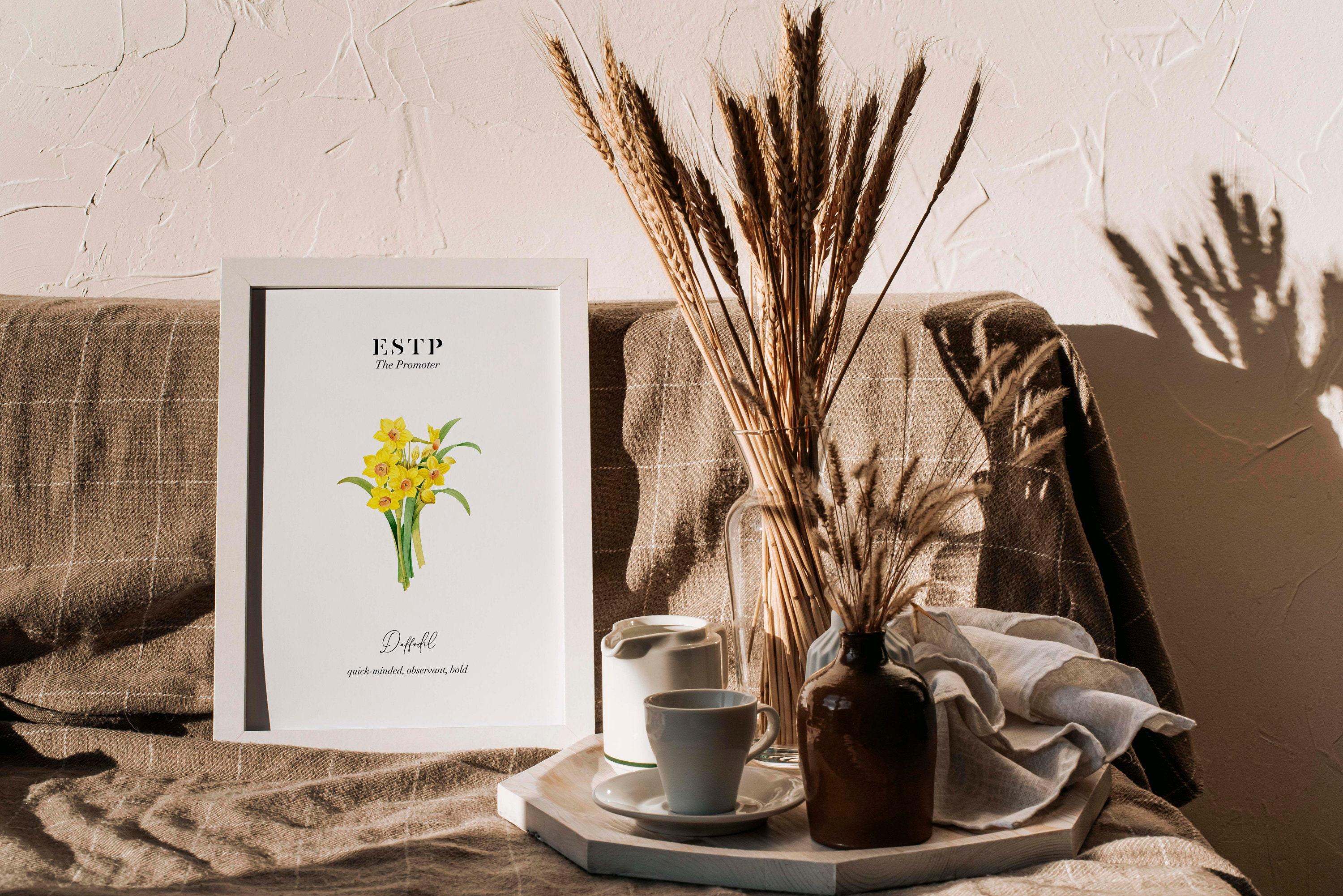ESTP Art Print MBTI Gifts Daffodil Flower Art Print Vintage - Etsy