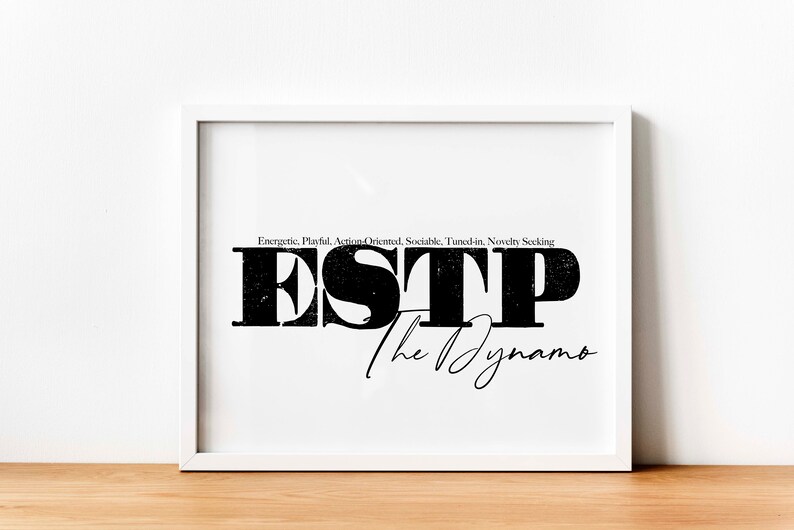 ESTP 'the Dynamo' Personality Print - Myers Briggs Decor (digital ...