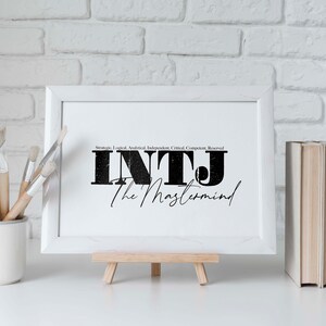 INTJ Wall Art Print, MBTI Personality Types, INTJ the Mastermind Gift ...