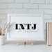 INTJ Wall Art Print MBTI Personality Types INTJ the - Etsy