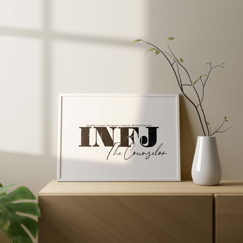 INFJ Personality Print: the Counselor, Psychology Decor (digital ...