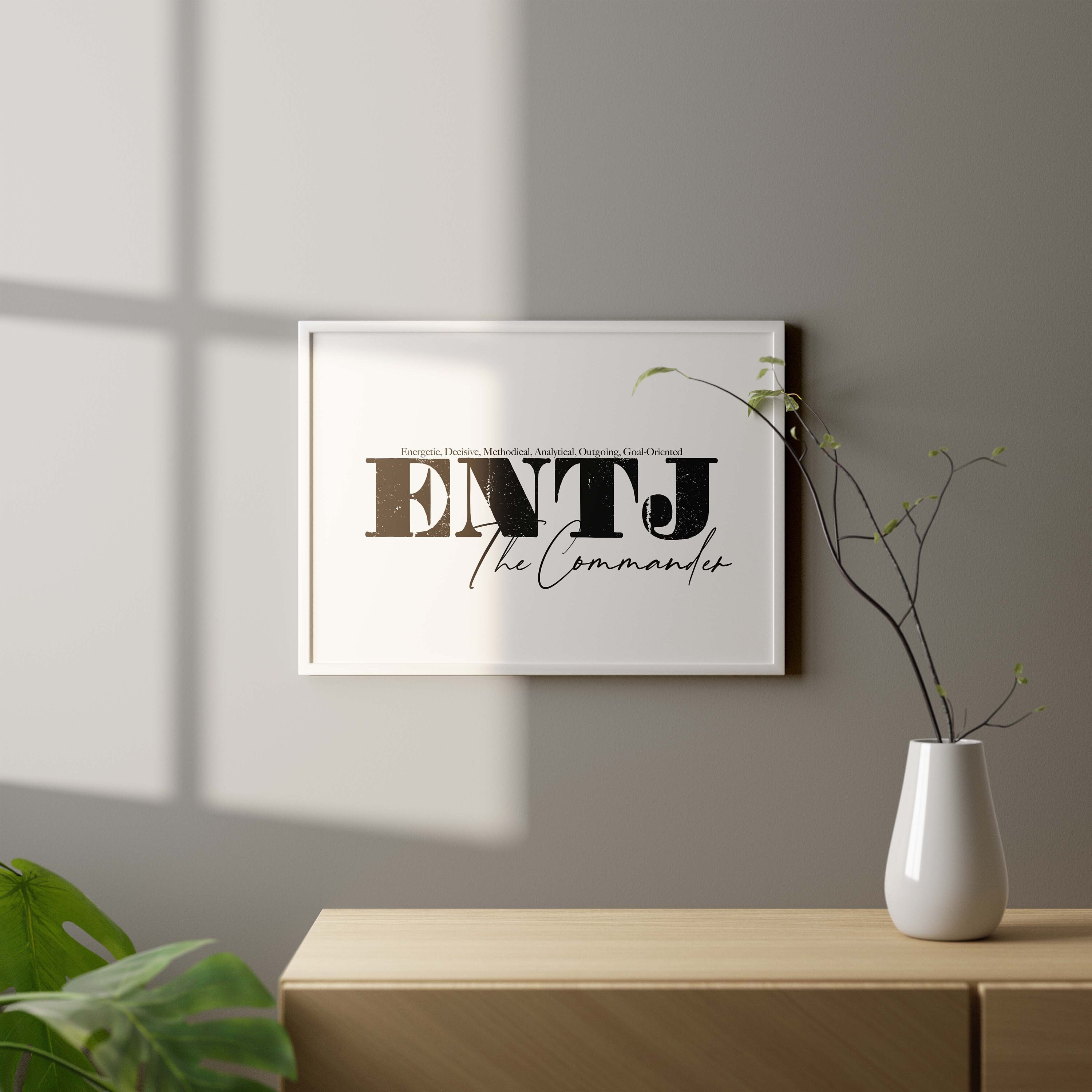 ENTJ Wall Art Print, MBTI Personality Types, ENTJ the Commander Gift ...