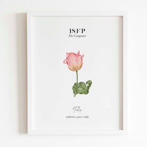 ISFP Art Print, MBTI Gifts, Tulip Art Print, Vintage Floral Print, ISFP ...