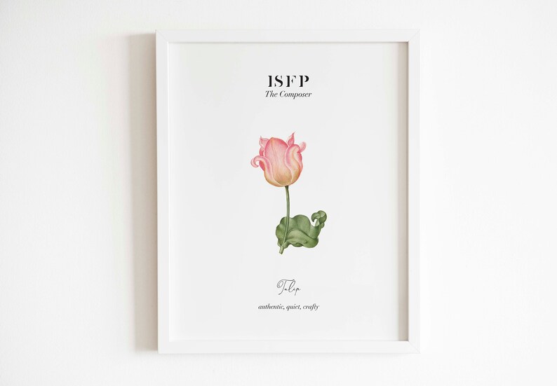 ISFP Art Print, MBTI Gifts, Tulip Art Print, Vintage Floral Print, ISFP ...