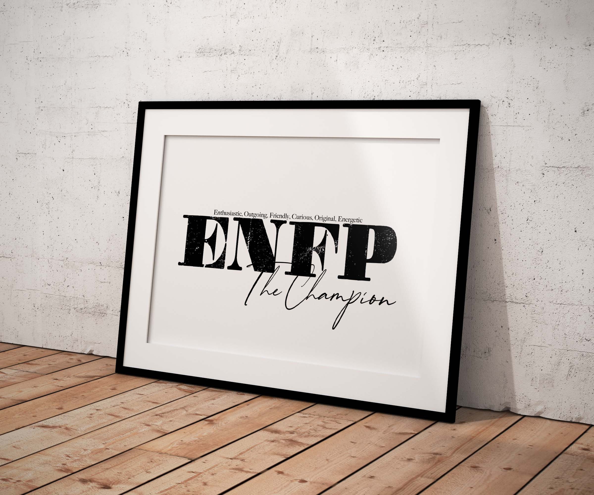 ENFP Wall Art Print, MBTI Personality Types, ENFP the Champion Gift ...