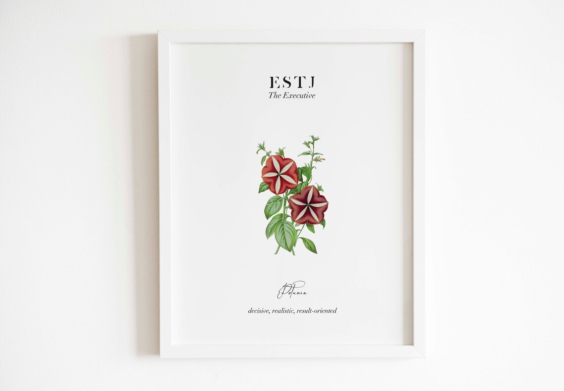 MBTI Extrovert Flower Art Prints Bundle Enfj Enfp Entp Entj - Etsy