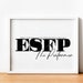 ESFP Wall Art Print, MBTI Personality Types, ESFP the Performer Gift ...