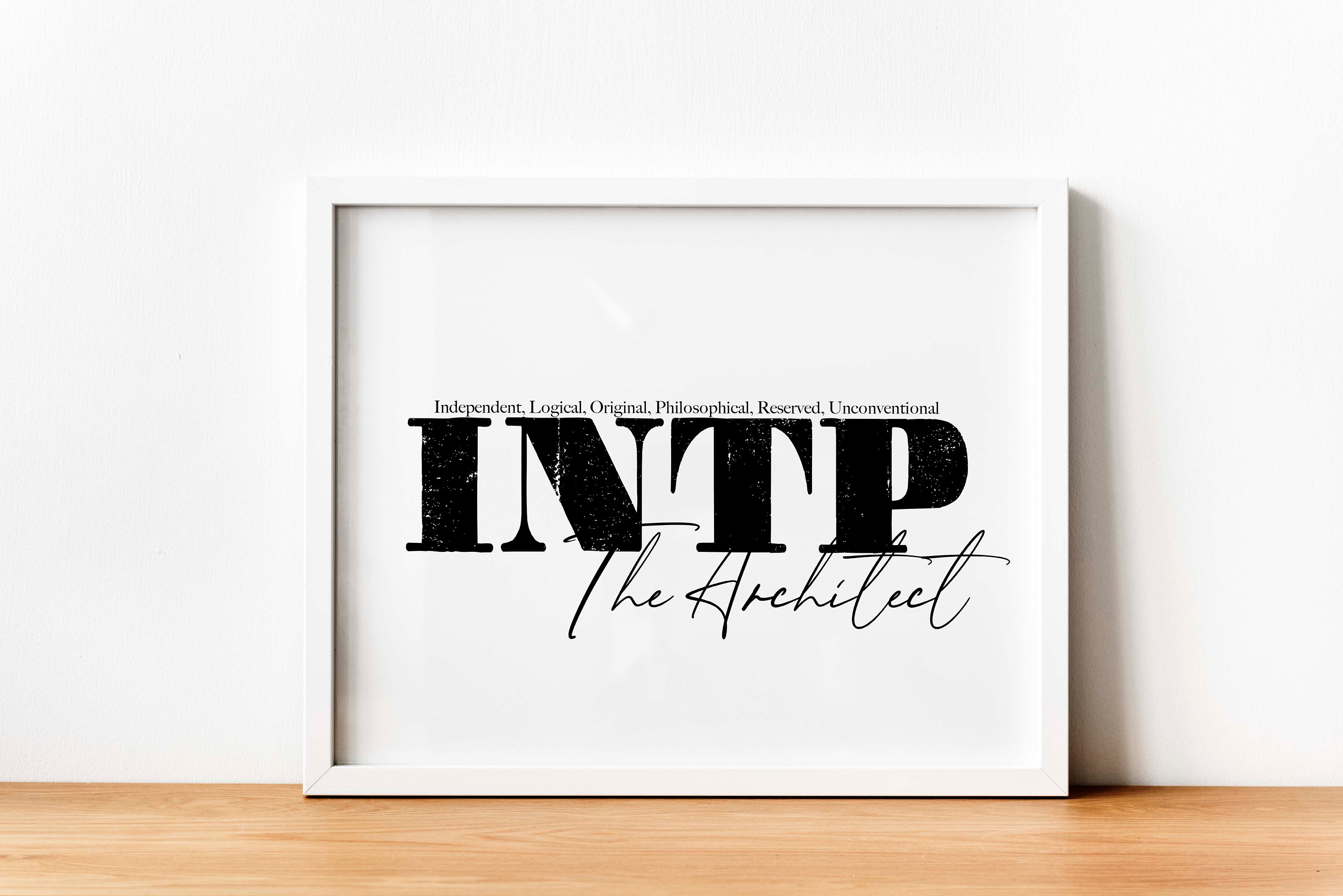 INTP Wall Art Print, MBTI Personality Types, INTP the Architect Gift ...