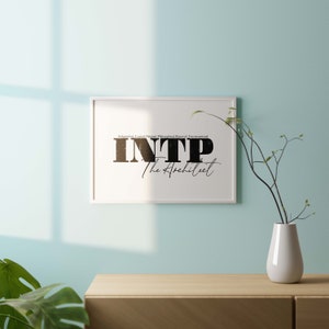 INTP Wall Art Print, MBTI Personality Types, INTP the Architect Gift ...