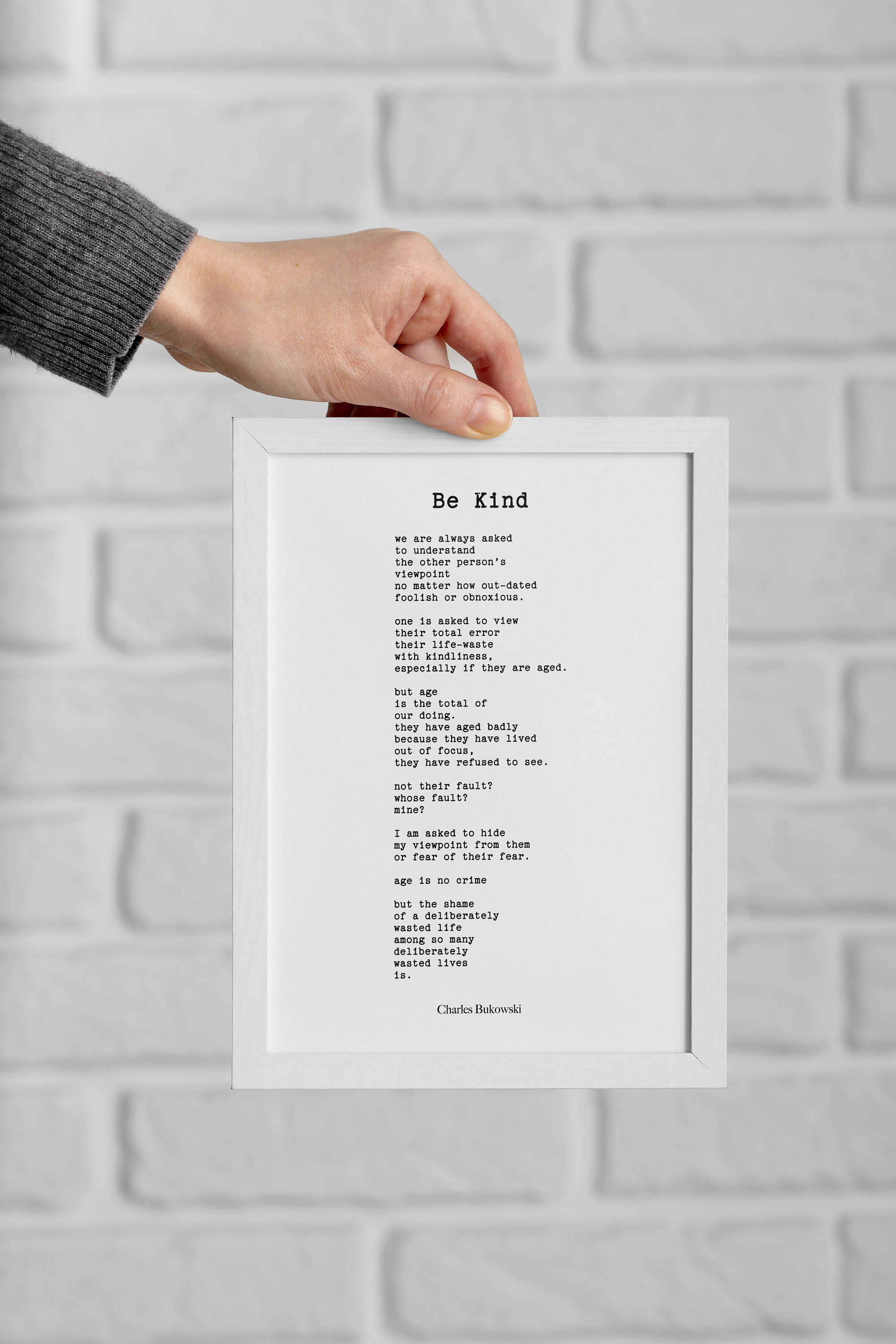 Charles Bukowski Poem Print Be Kind We Are Always Asked to - Etsy