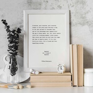 Macbeth Quote Poster: Shakespeare Print (digital Download) - Etsy
