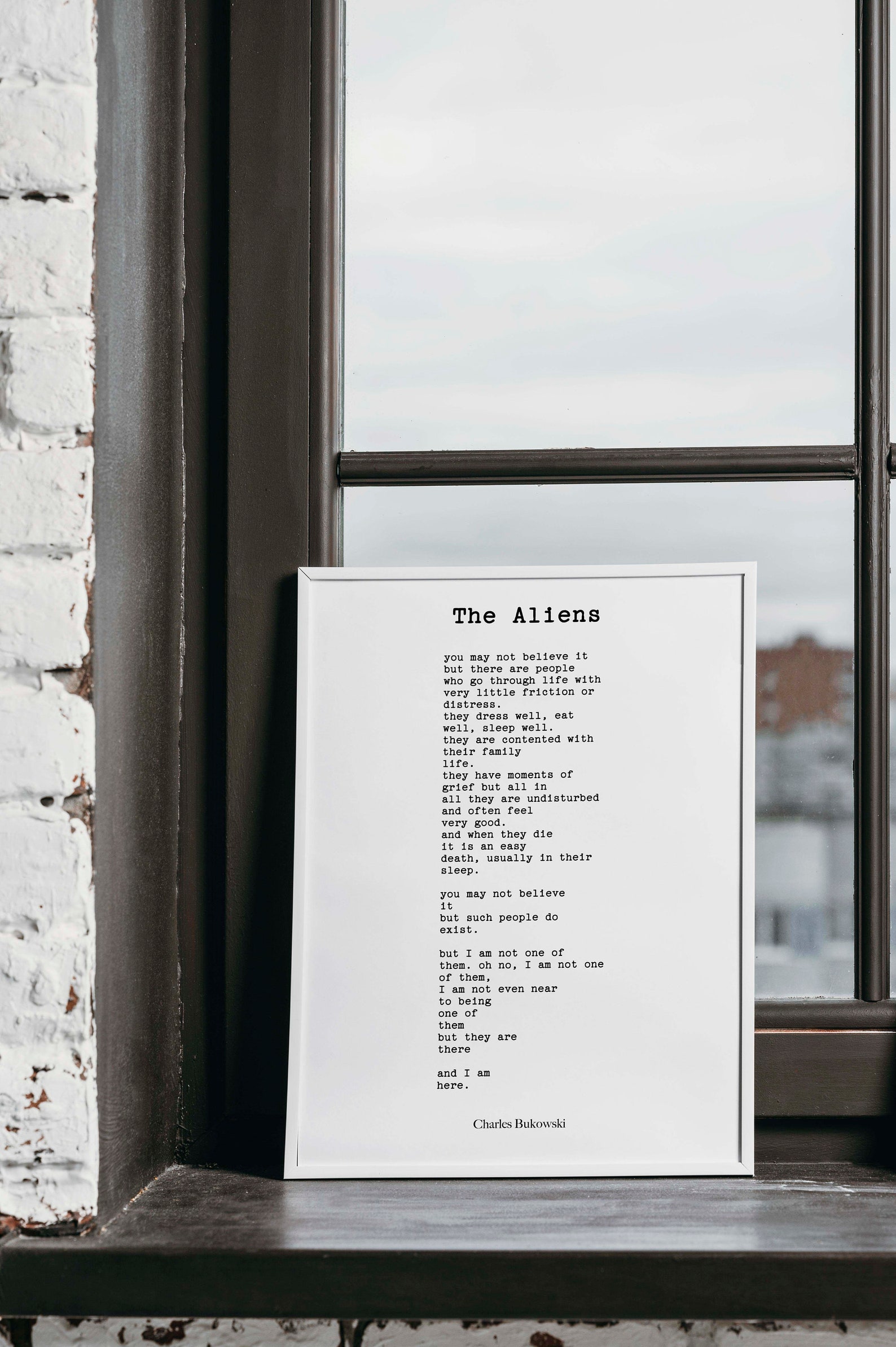 Charles Bukowski Poem Print: the Aliens (digital Download) - Etsy