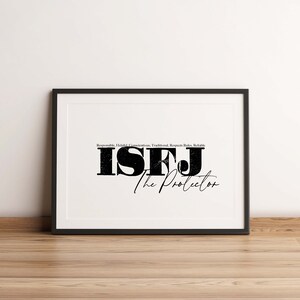 ISFJ Wall Art Print, MBTI Personality Types, ISFJ the Protector Gift ...