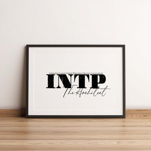 INTP Wall Art Print, MBTI Personality Types, INTP the Architect Gift ...