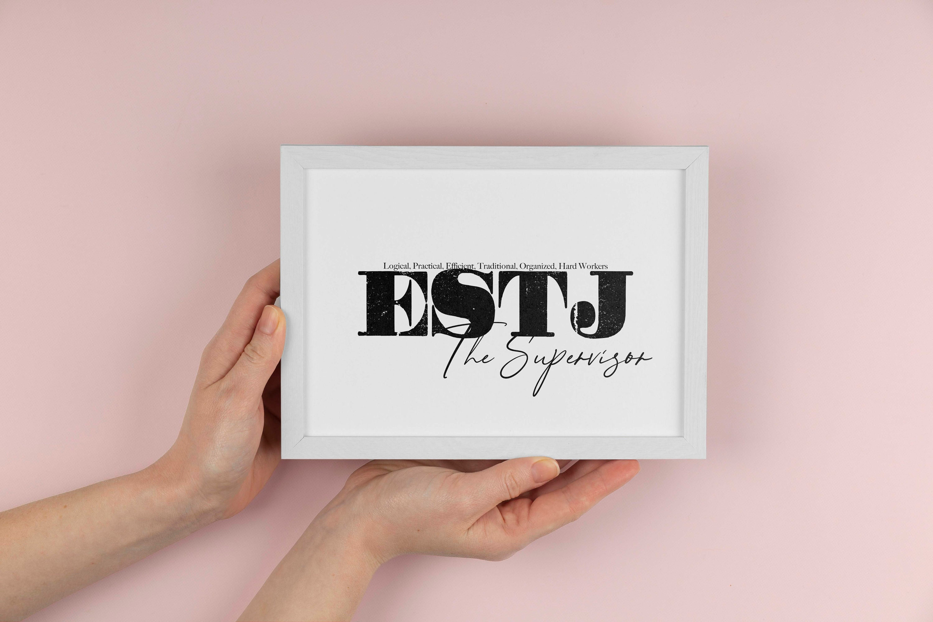 ESTJ Wall Art Print, MBTI Personality Types, ESTJ the Supervisor Gift ...