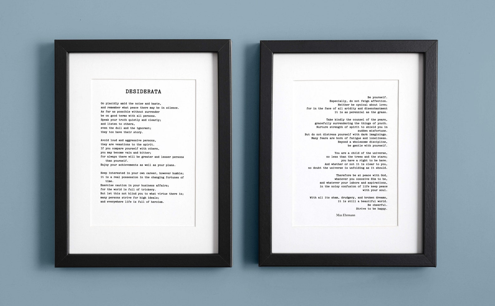 Desiderata Set of 2 Max Ehrmann Poem Print Things Desired - Etsy