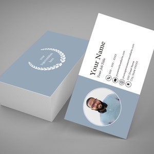 Business Card Template With Headshot Frame - Etsy