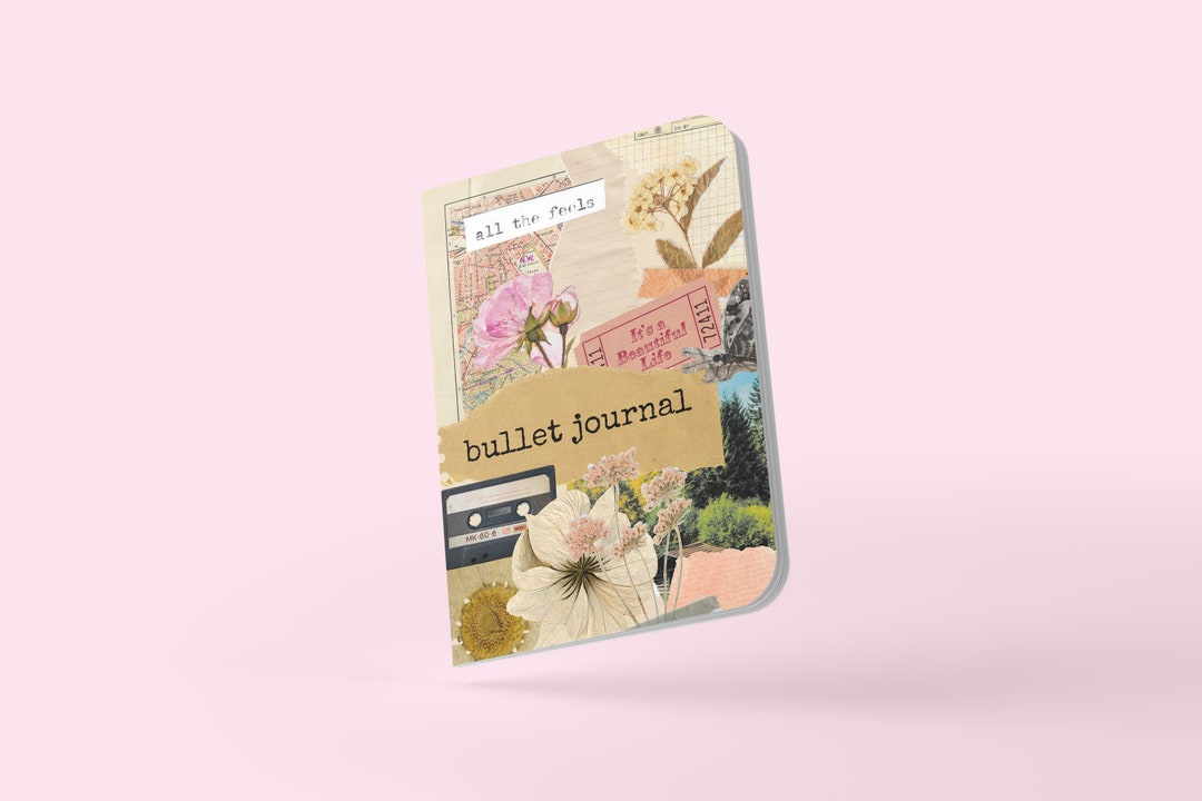 Collage Bullet Journal Cover and Monthly Tracker Pages - Etsy