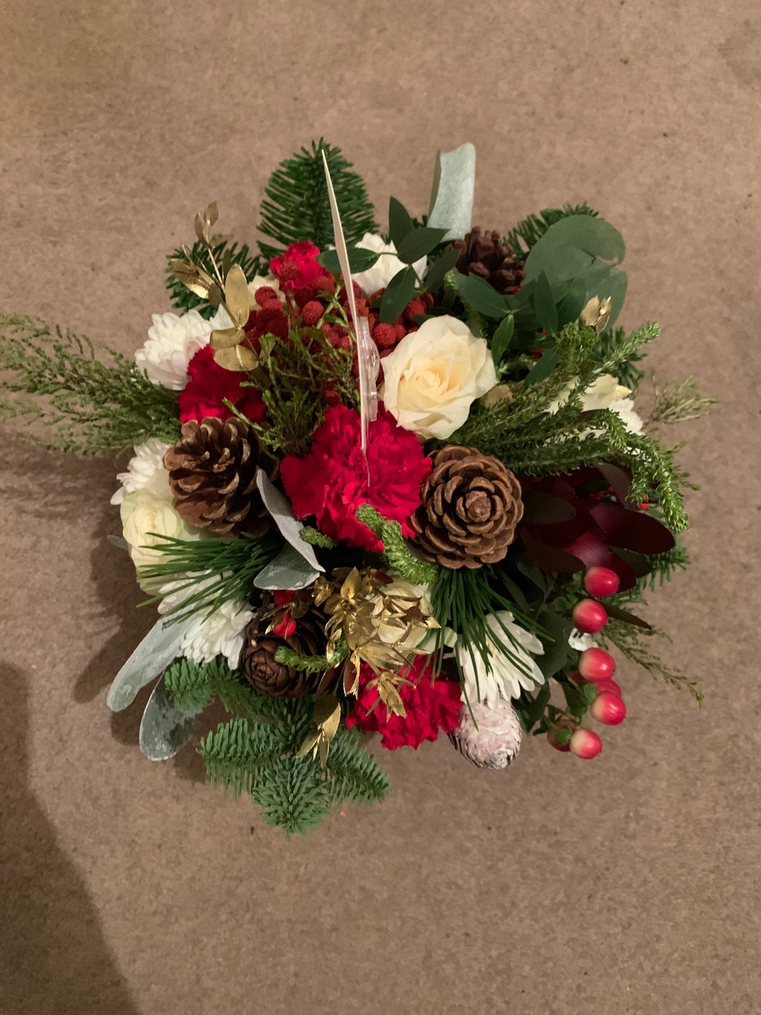 Christmas Hat Box Flowers - Etsy