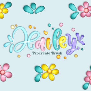 Hailey Procreate Brush Set, Lettering Brush, Procreate Lettering ...