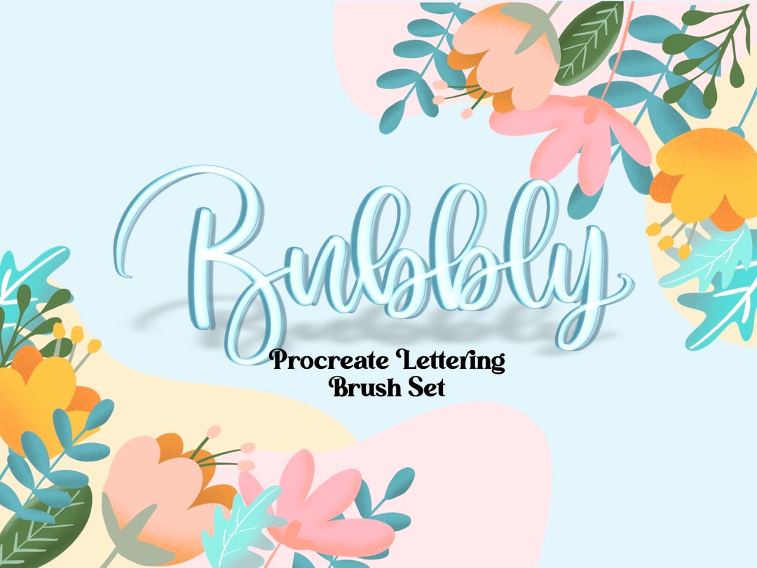 Bubbly Procreate Brush Set, Lettering Brush, Procreate Lettering ...