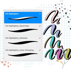Highlighter Procreate Brush Set, Lettering Brush, Procreate Lettering ...