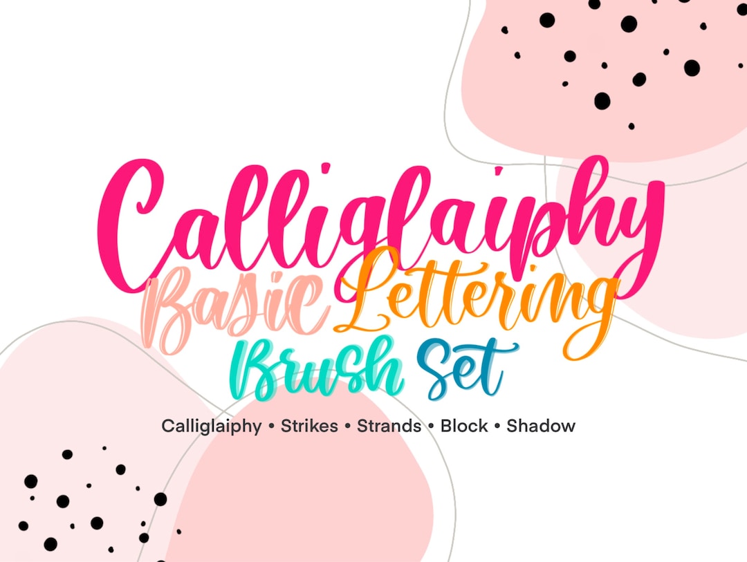 Basic Lettering Procreate Brush Set, Lettering Brush, Procreate ...