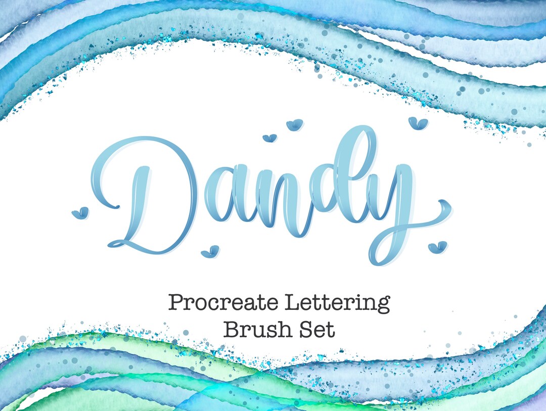 Dandy Procreate Brush Set, Lettering Brush, Procreate Lettering ...