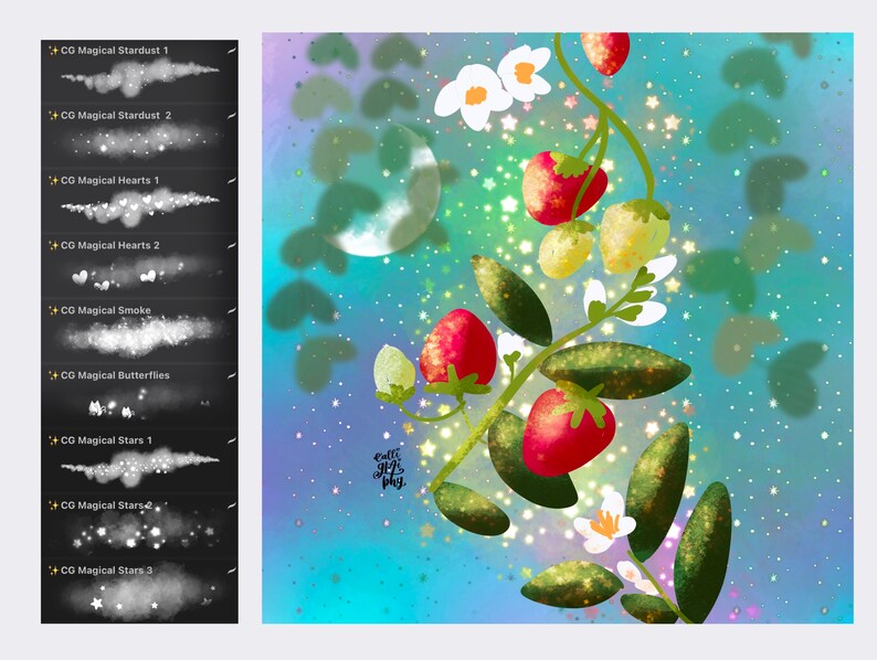 Conjunto de pinceles, texturas y sellos para Procreate: Dibujo mágico ...