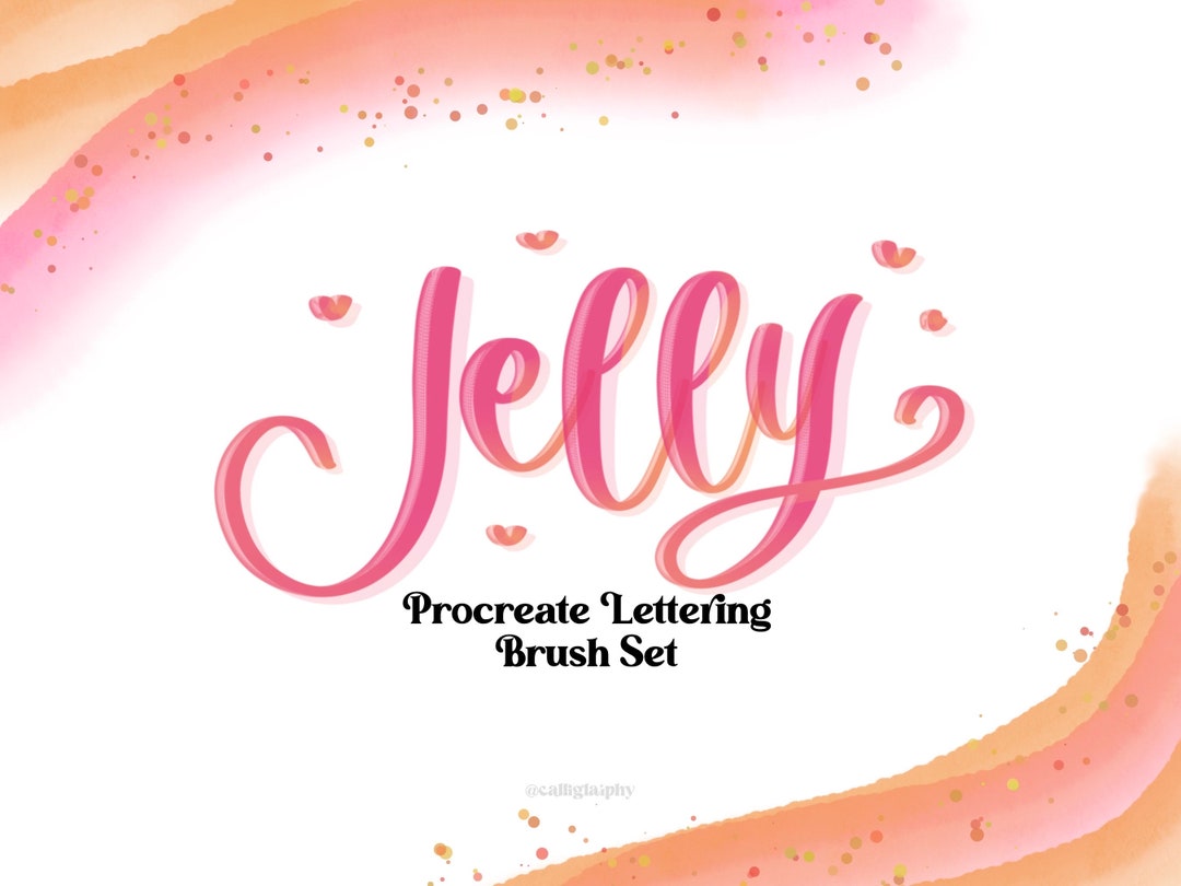 Jelly Procreate Brush Set, Lettering Brush, Procreate Lettering ...