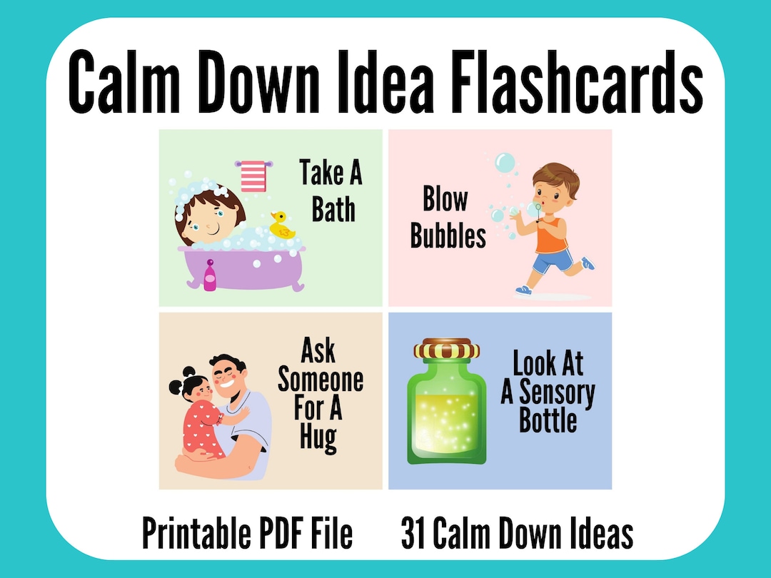 Calm Down Idea Cards- Printable PDF File - Etsy