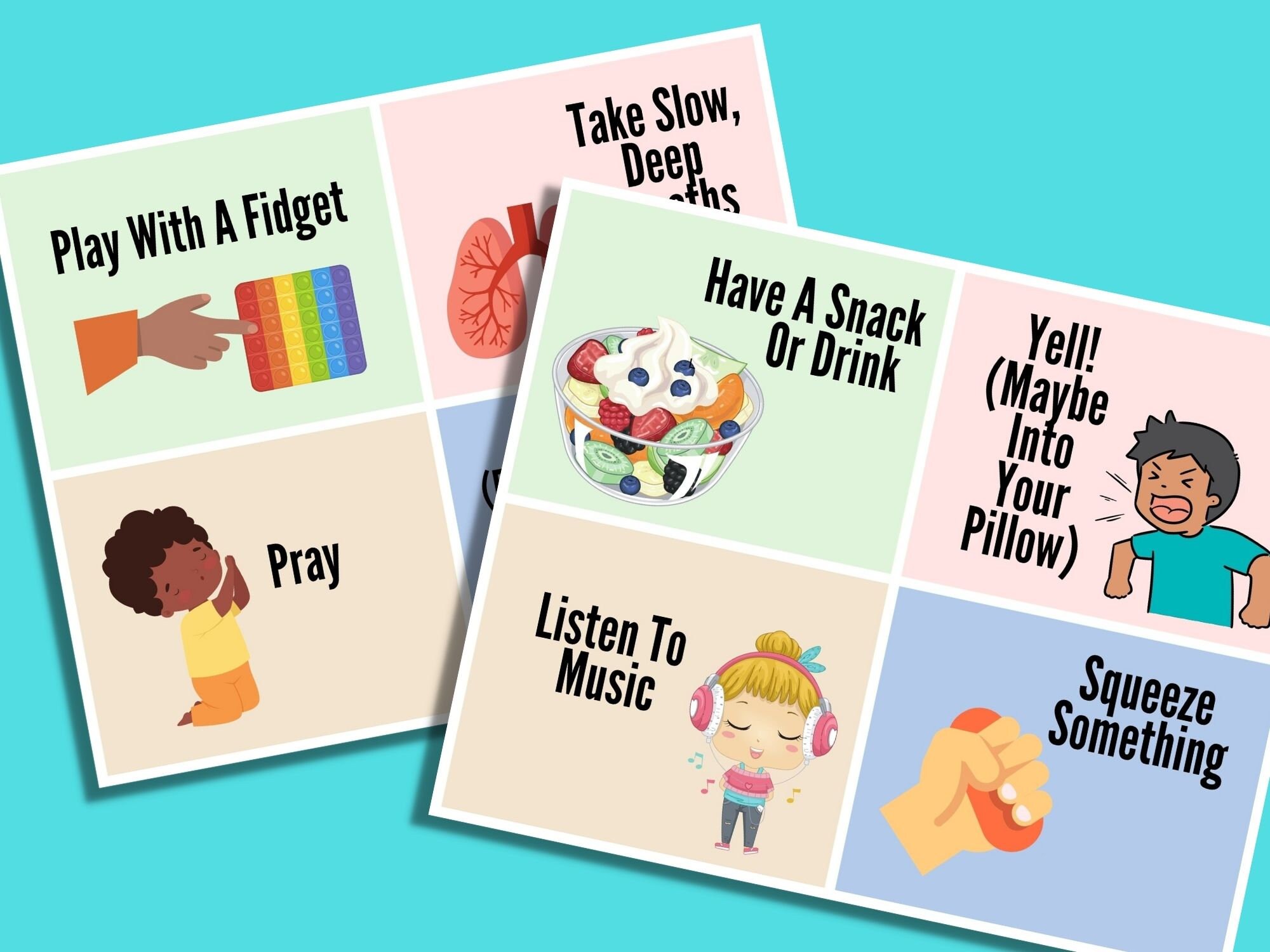 Calm Down Idea Cards- Printable PDF File - Etsy