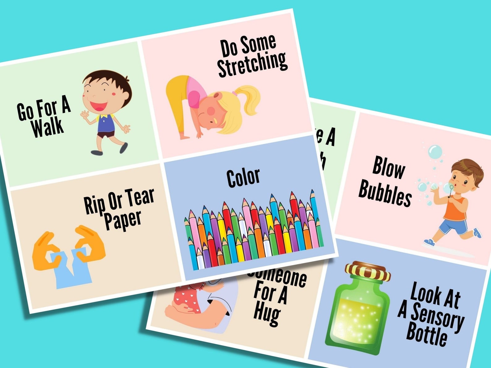 Calm Down Idea Cards- Printable PDF File - Etsy