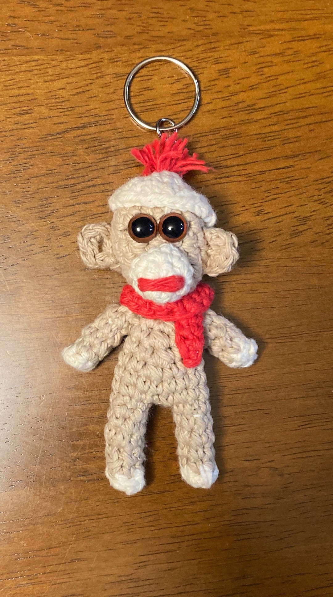 Adorable Mini Sock Monkey ornament, Keychain, or Stuffed Animal - Etsy