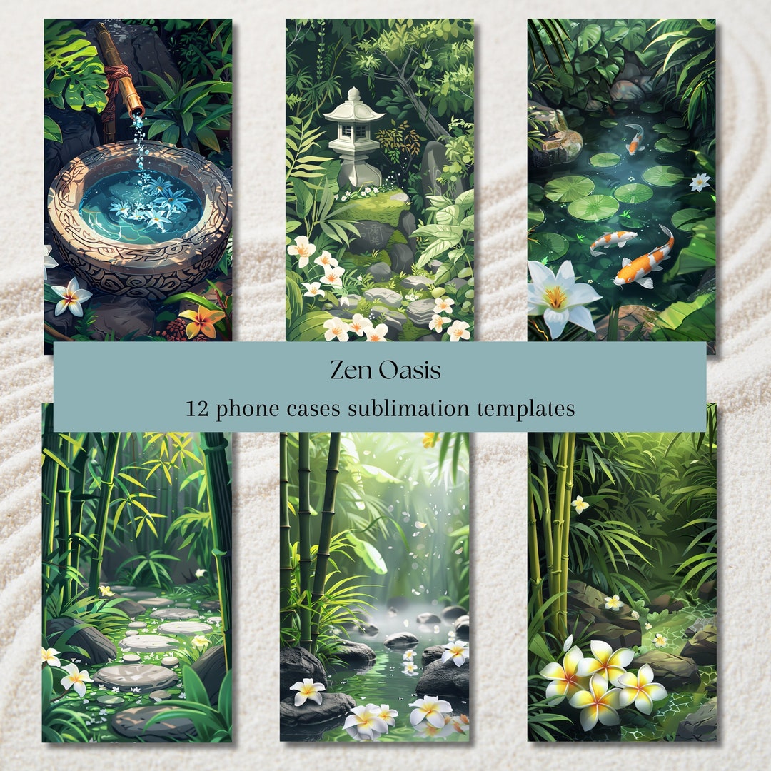 Zen Garden Sublimation Phone Cases Bundle Templates for Custom Phone ...