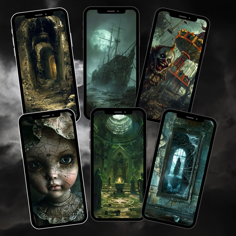Horror Haunting Sublimation Phone Cases Bundle Templates for Custom ...