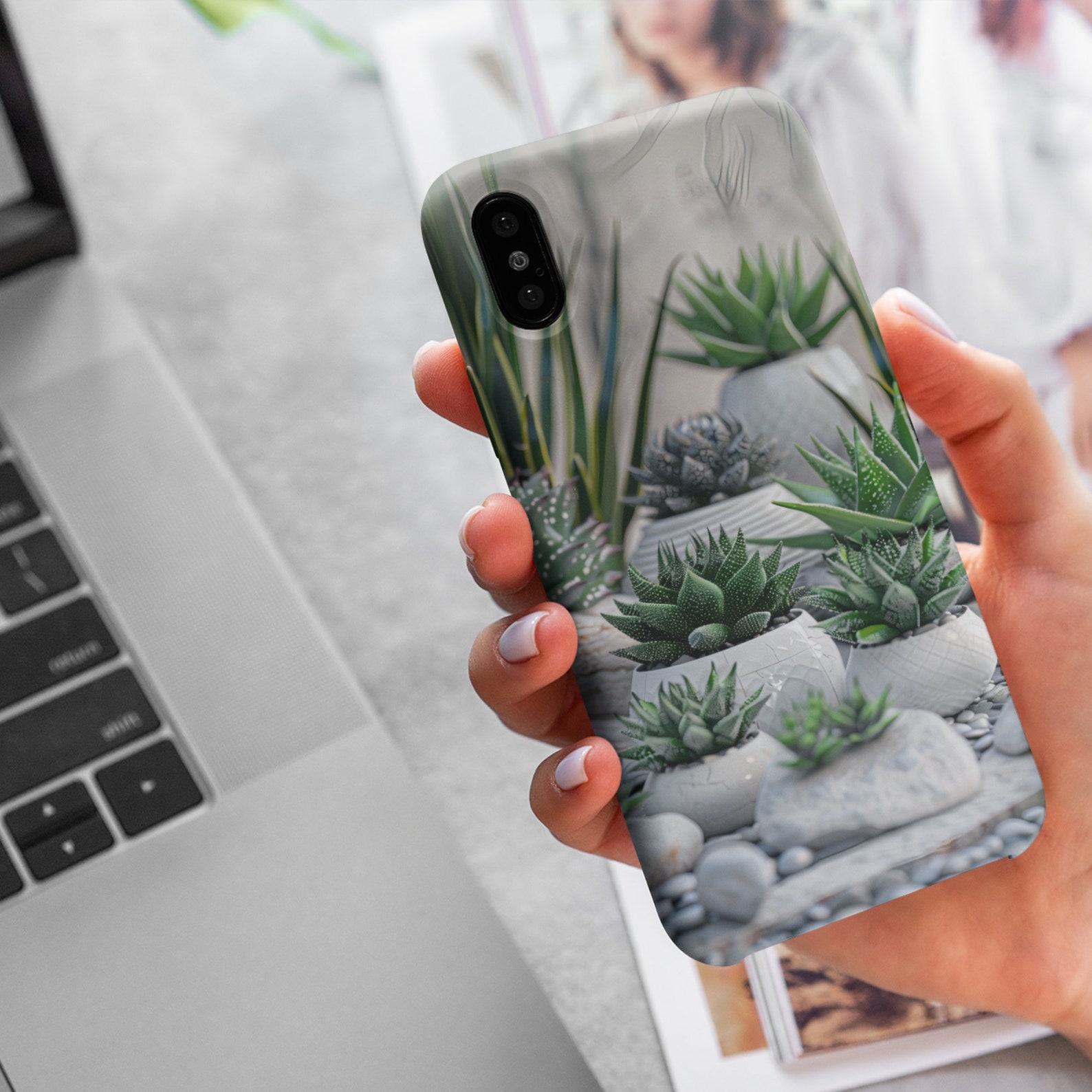 Succulent Plant Cacti Scenery Sublimation Phone Case Bundle Template ...