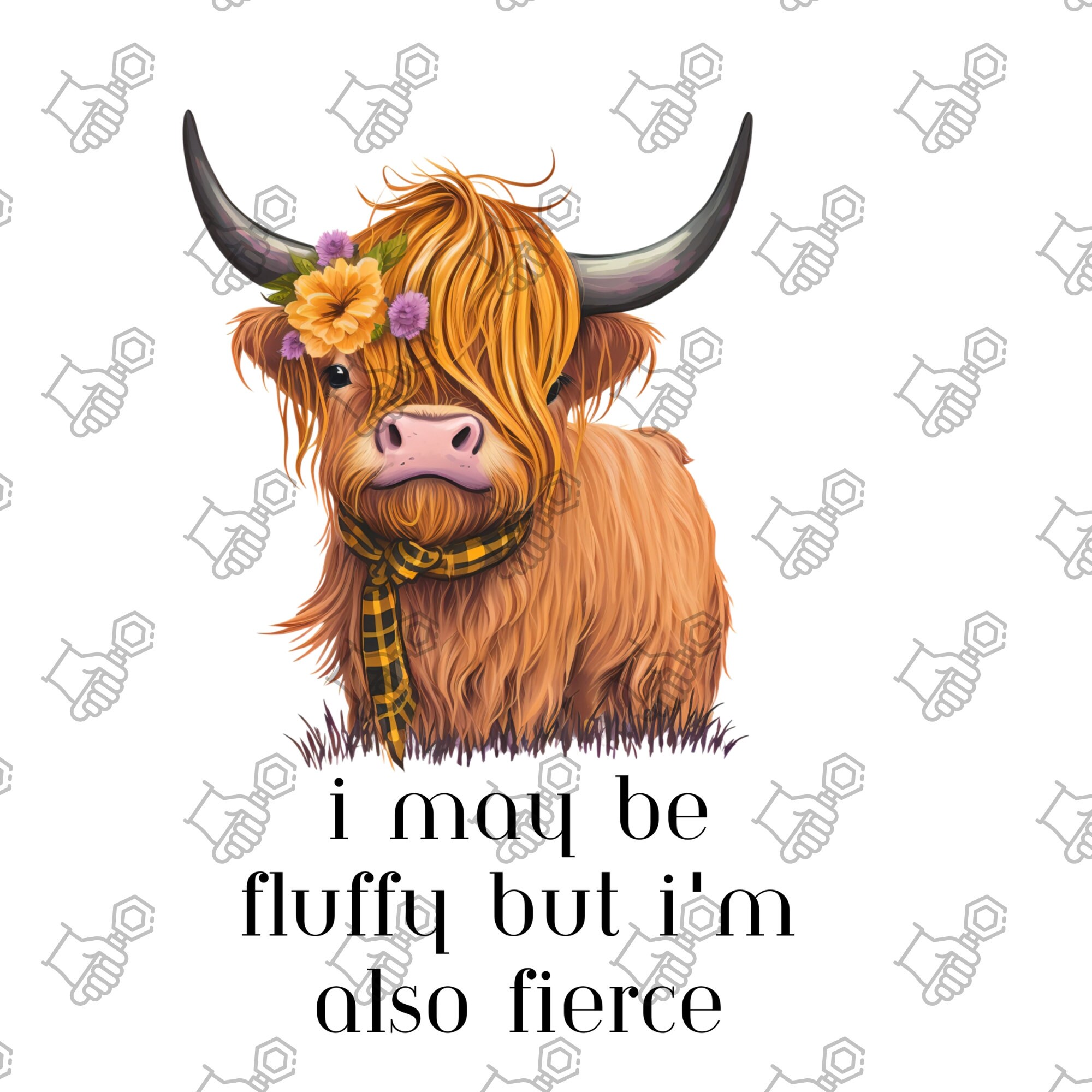 Highland Cow/cartoon Cow Clipart/western/ PNG/ Clipart/ Sublimation ...
