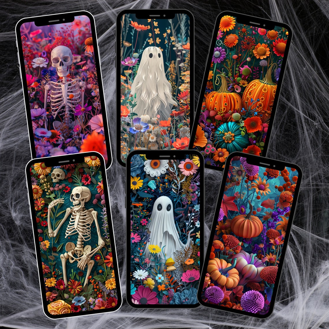 Halloween, Whimsical, Embroidery, Sublimation Phone Case Bundle ...