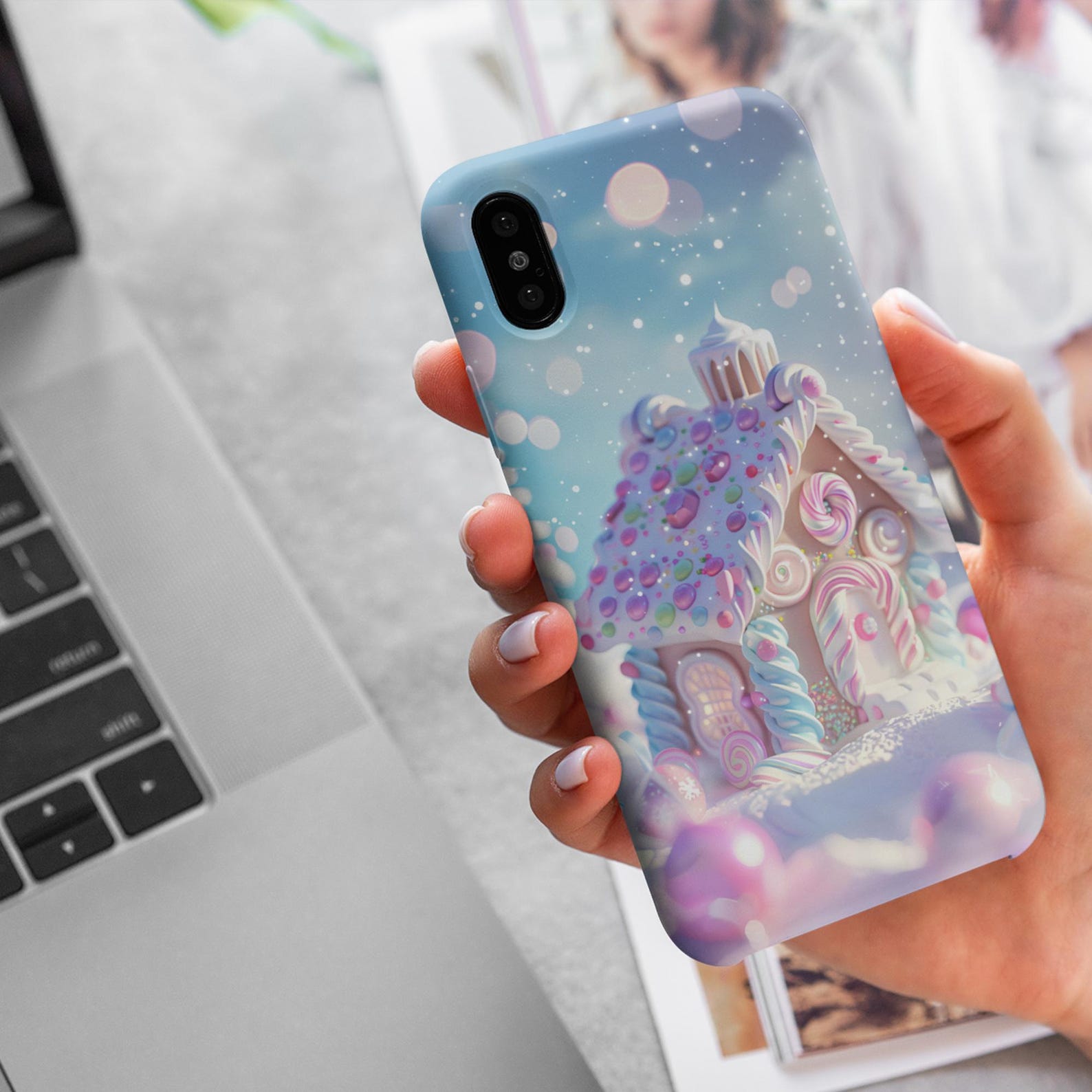 Pastel Whimsical Christmas Sublimation PNG Phone Case Bundle Template ...