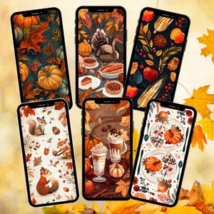 Autumn, Thanksgiving, Fall Patterns, Sublimation Phone Case Bundle ...