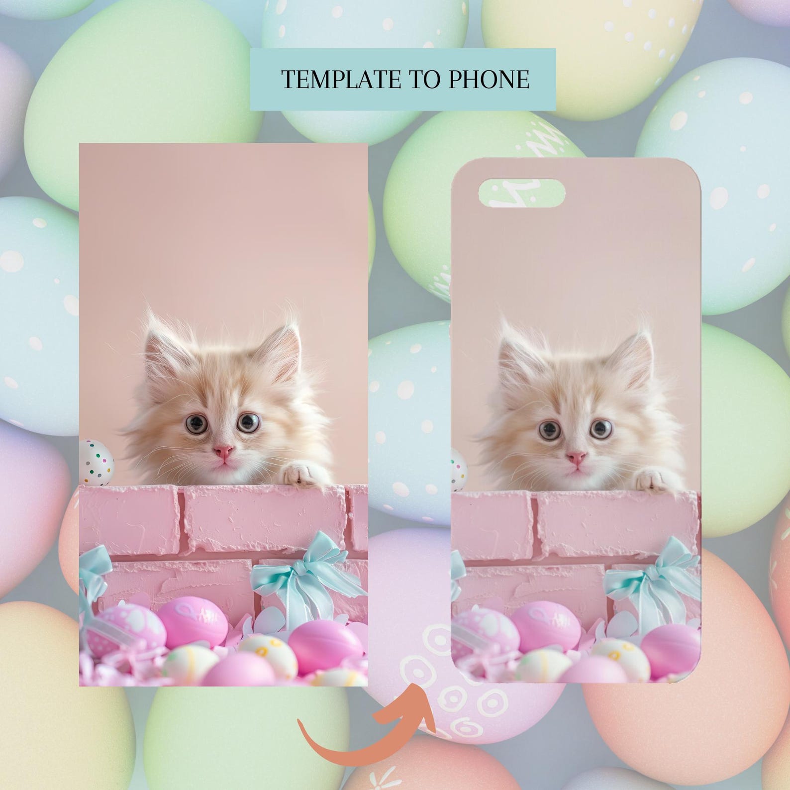 Easter Animals DIY Sublimation Phone Case Collection Bundle Templates ...