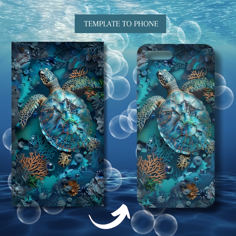 Ocean Marine Sublimation Phone Cases Bundle Templates for Custome Phone ...
