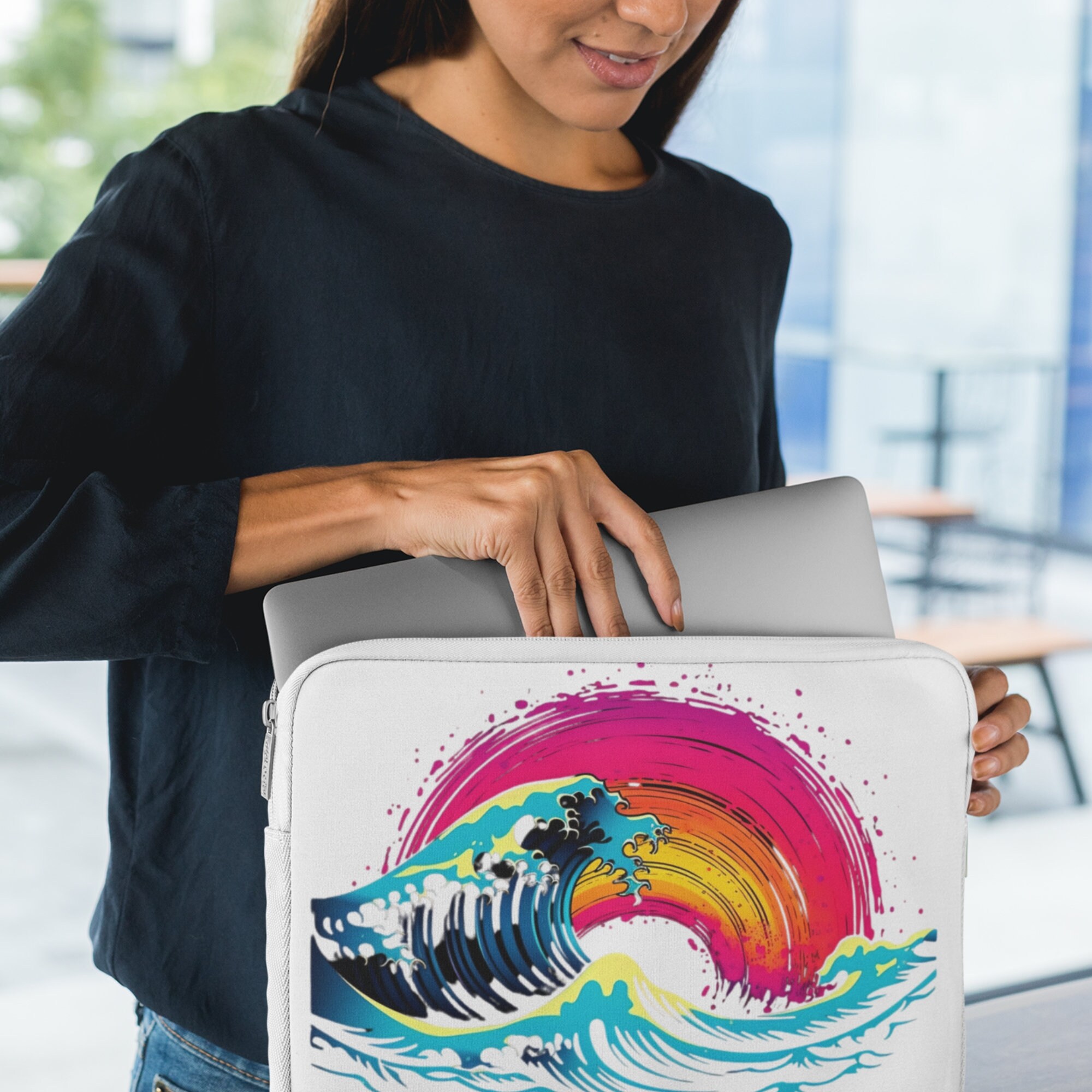 Ocean Waves/ Neon/rainbow/ PNG/ Sublimation/ Sublimation Download ...