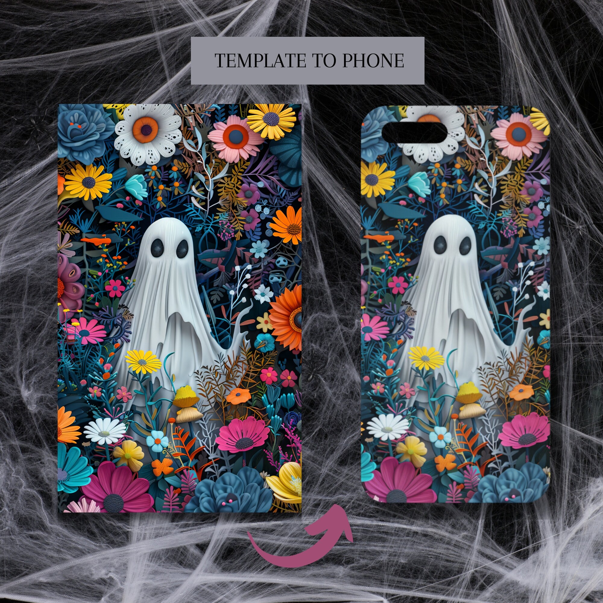 Halloween, Whimsical, Embroidery, Sublimation Phone Case Bundle ...