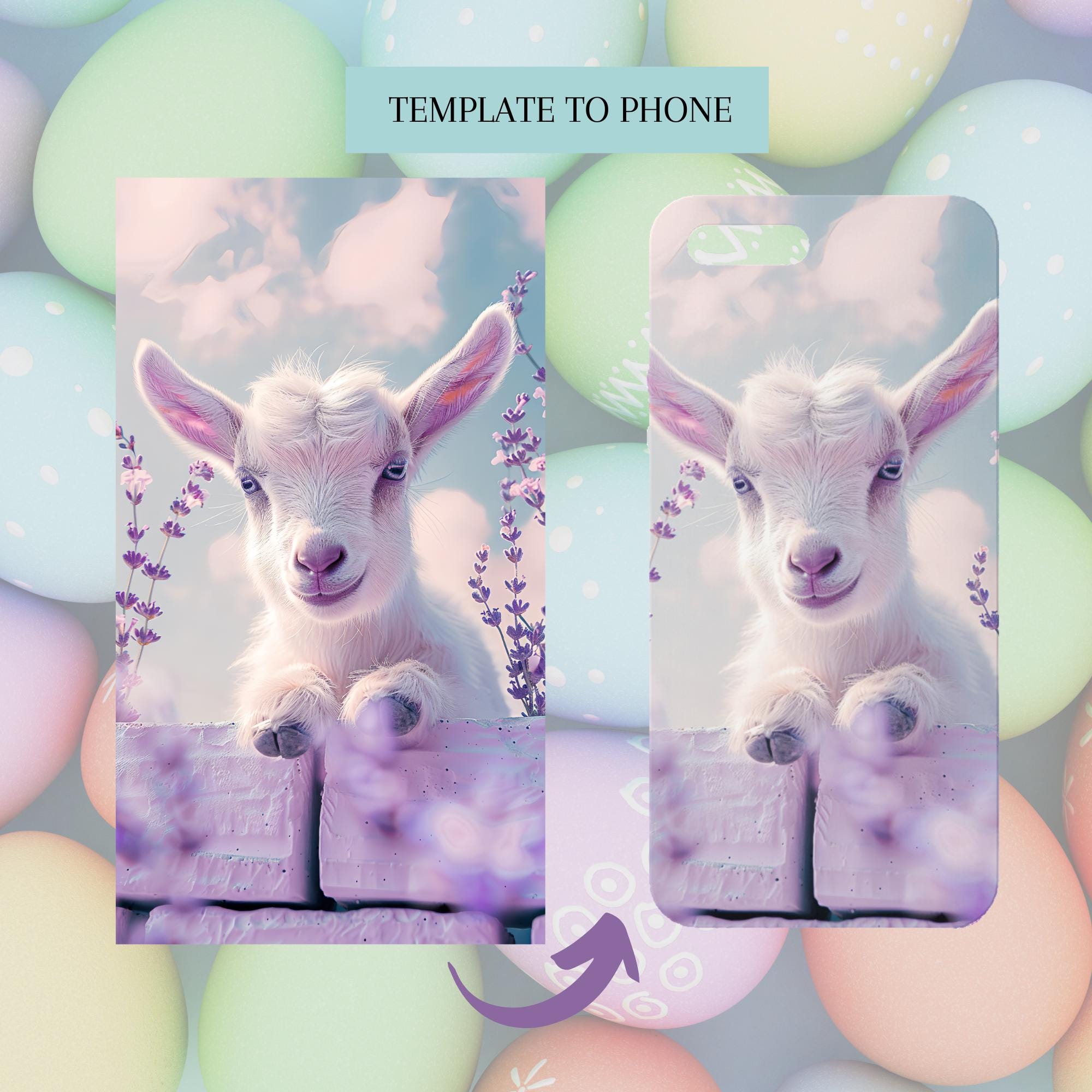 Easter Animals DIY Sublimation Phone Case Collection Bundle Templates ...