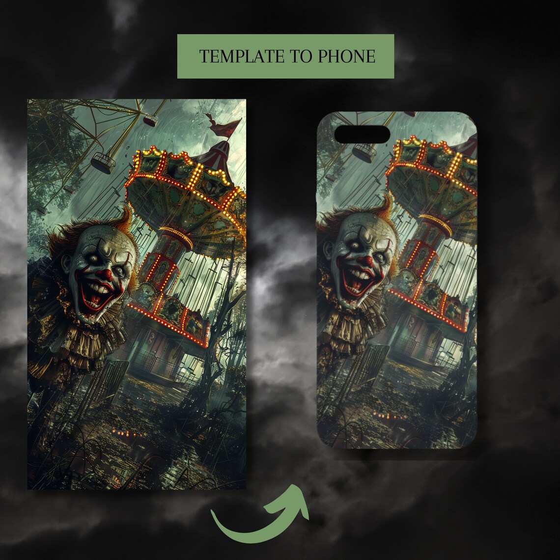 Horror Haunting Sublimation Phone Cases Bundle Templates for Custom ...