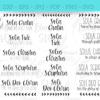 Five Solas PNG Bundle - Etsy